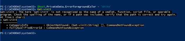 Changing color of error messages in PowerShell “Red is scary” – AN IT DIARY of AI, Windows, MEM ...